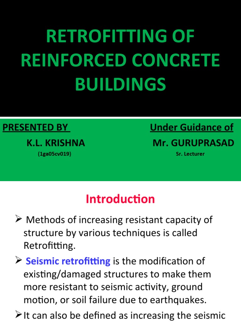 Retrofitting of Reinforced Concrete Buildings | PDF | Earthquake ...