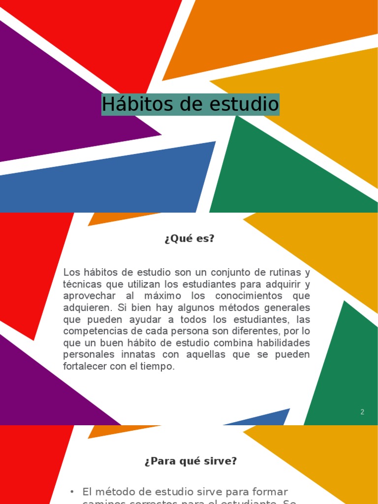 Habitos de Estudio | PDF | Crecimiento personal y profesional
