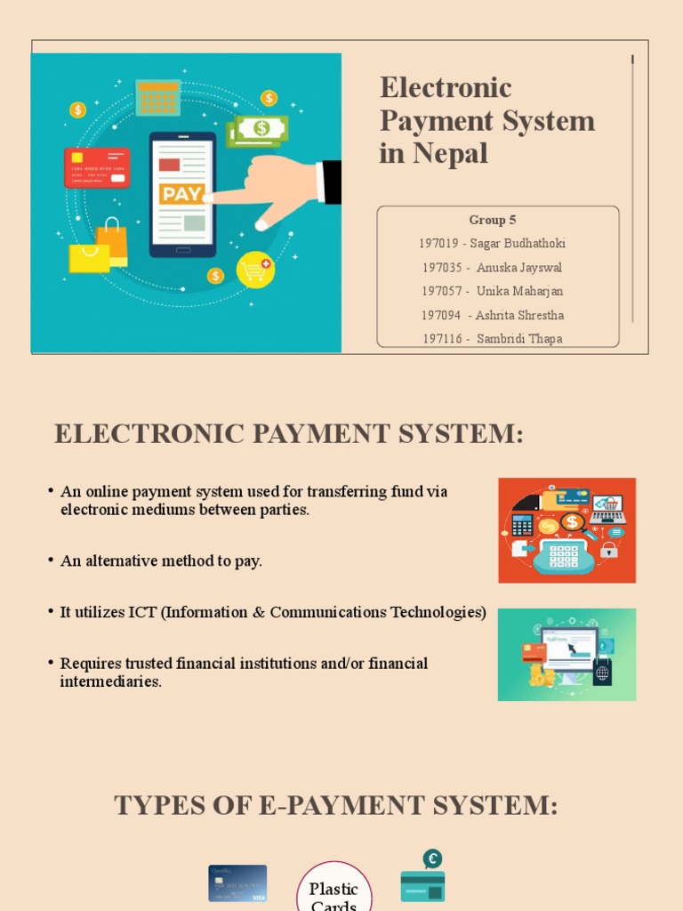 Electronic Payment System in Nepal: Group 5 | PDF | Payment System | Payments