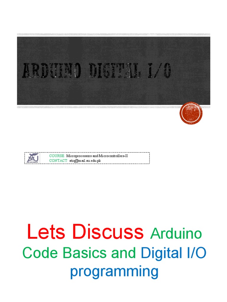 Course: Contact:: Microprocessors and Microcontrollers-II Atiq@mail - Au.edu - PK | Download ...