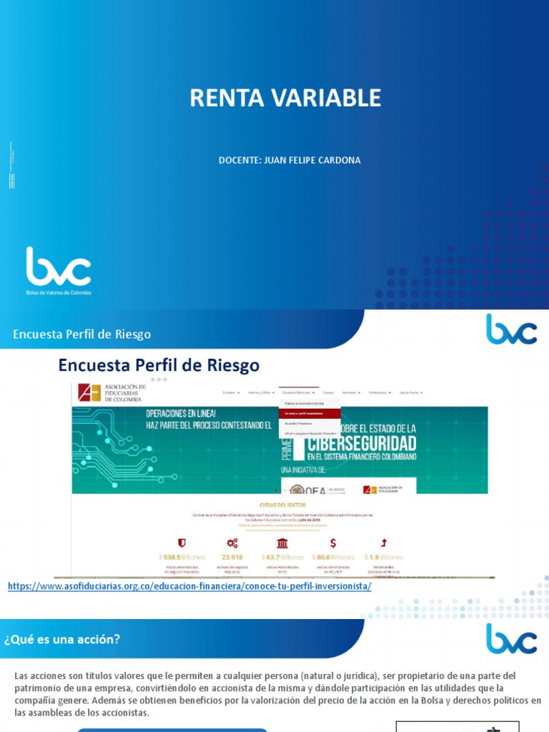 Renta Variable - Juan Cardona | PDF | Tendencia del mercado | Análisis ...