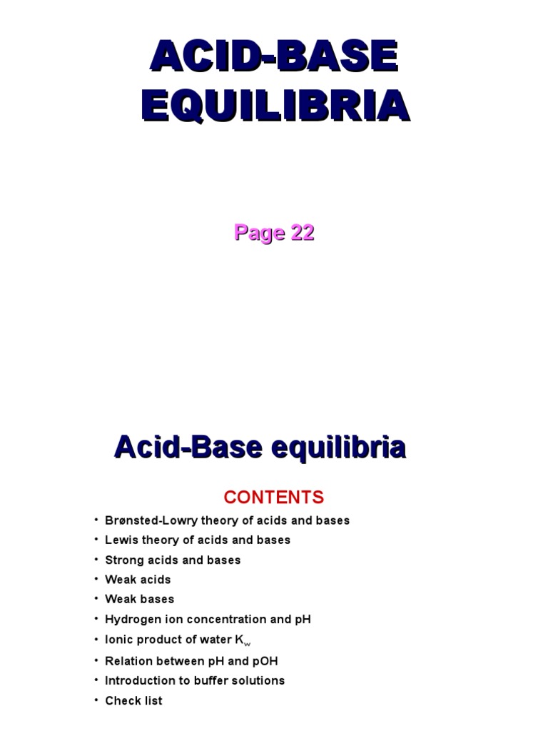 Acids Base Equilibria NEH | PDF | Ph | Buffer Solution