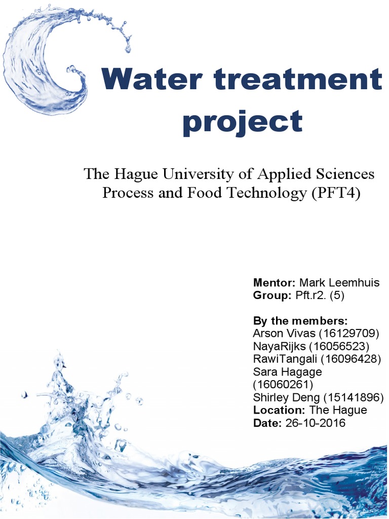 Water Treatment Project: The Hague University of Applied Sciences ...