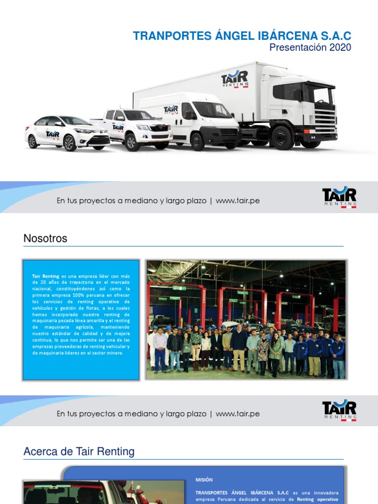 Tair Presentación | PDF | Arrendamiento | Economias