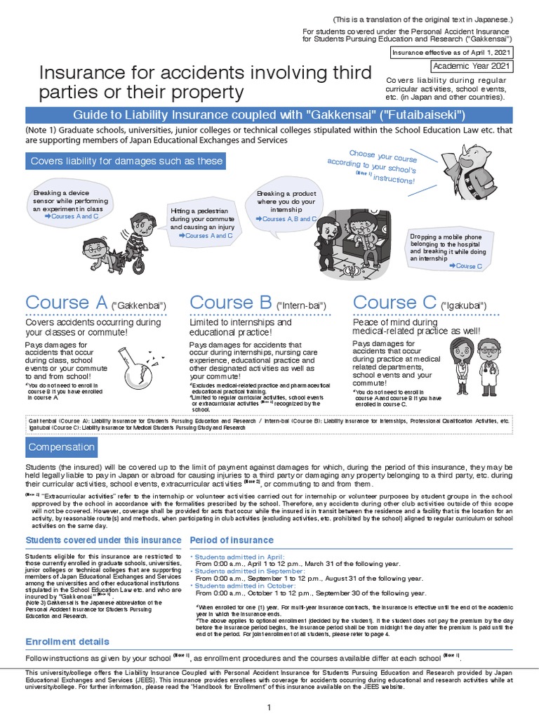 Insurance For Accidents Involving Third Parties or Their Property | PDF ...