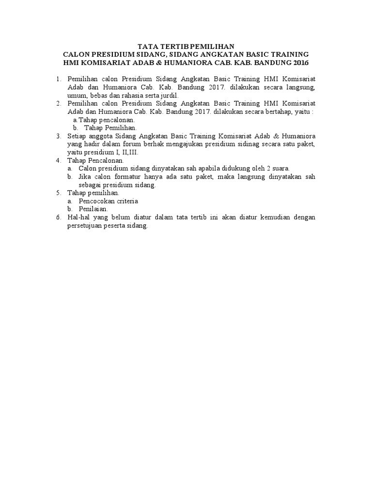 DRAFT Sidang Angkatan | PDF