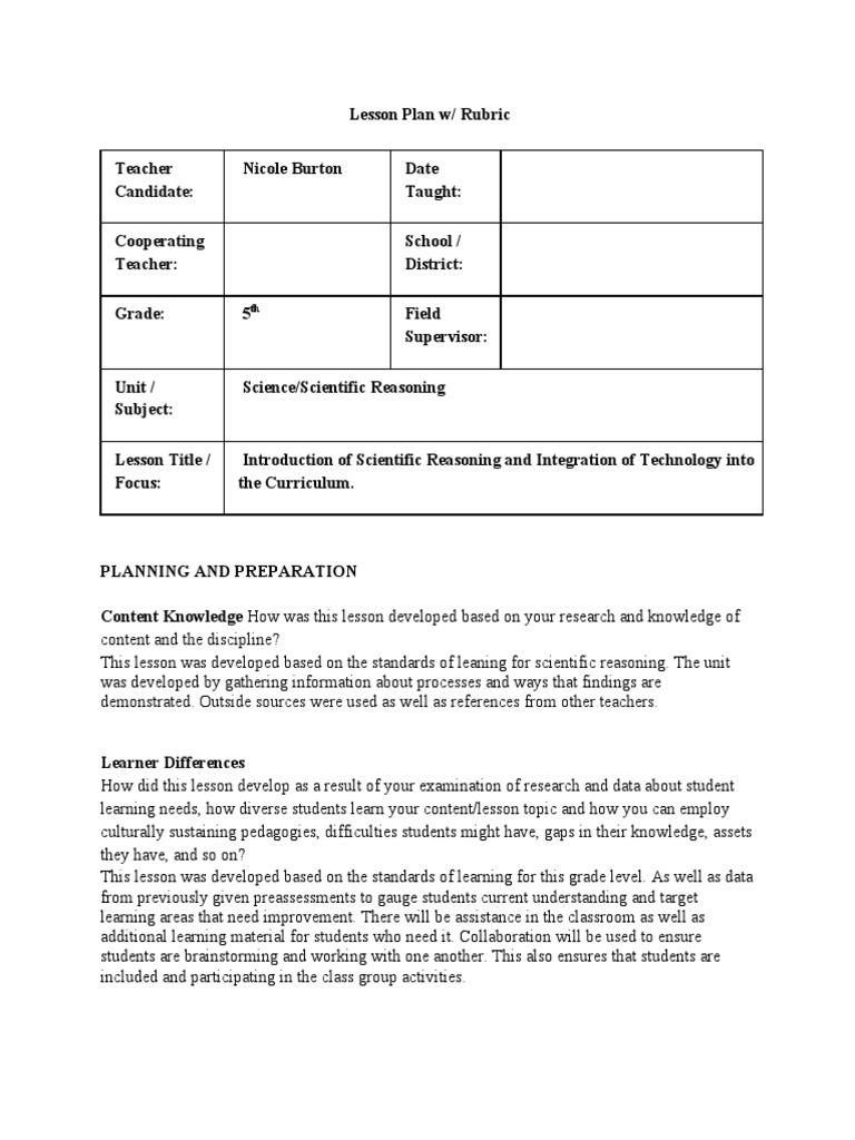 LP Tled 478 Technology Integration | PDF | Educational Assessment | Learning