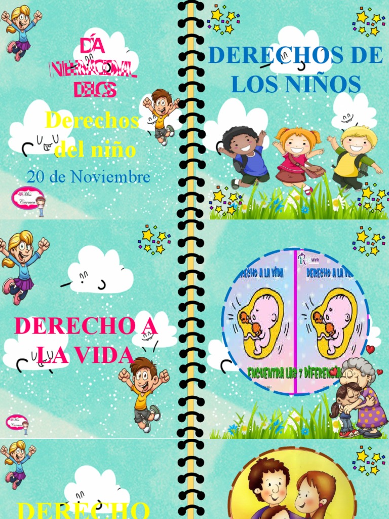 Carteles Derechos de Los Niños | PDF | Salud y bienestar | Estilo de vida