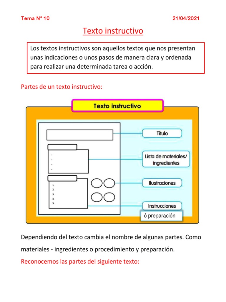 Texto Instructivo | PDF
