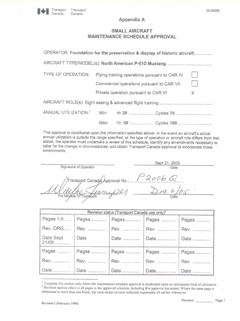 Template Approved Maintenance Schedule | PDF