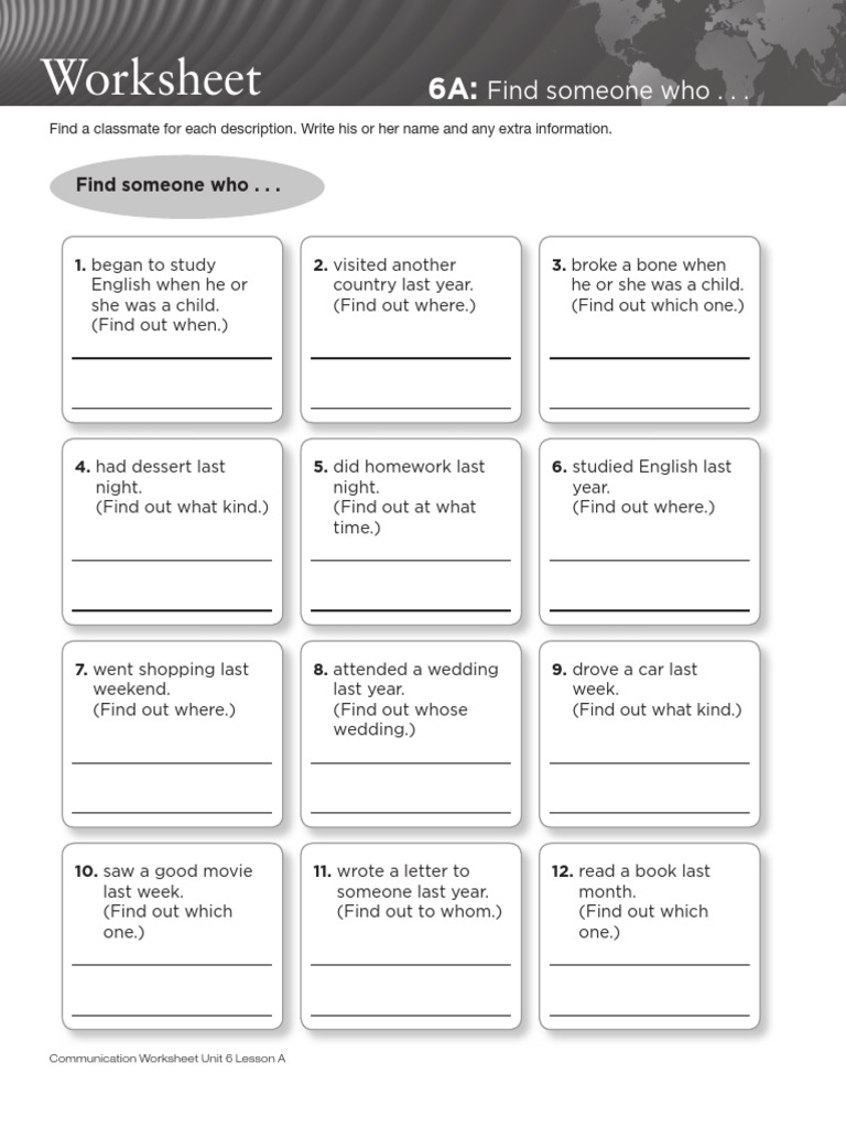 Wl3d ICPNA Basic06 U06a Communication Worksheets | PDF