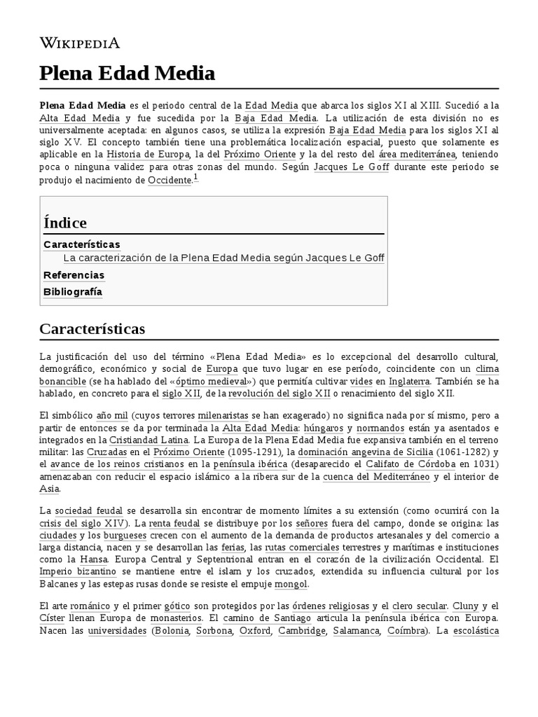 Plena Edad Media | PDF | Alta Edad Media | Antropología cultural