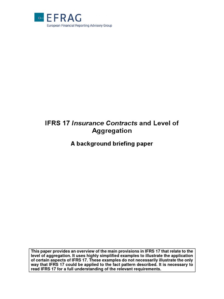 IFRS 17 Level of Aggregation - Background Briefing Paper Final | PDF ...