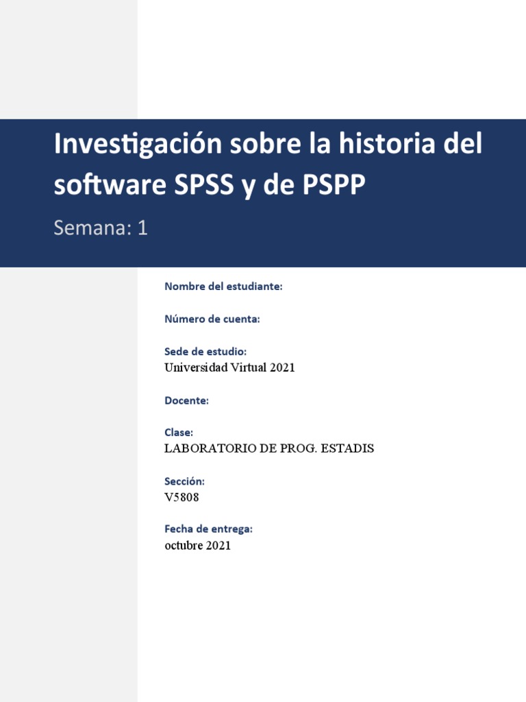 Historia y Comparativa SPSS vs PSPP | PDF | Spss | Software