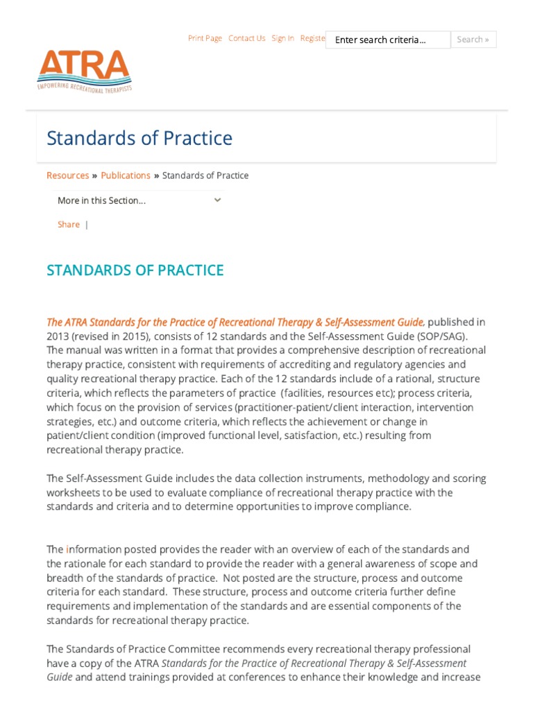 ATRA Standards of Practice Overview | PDF | Psychotherapy | Competence ...