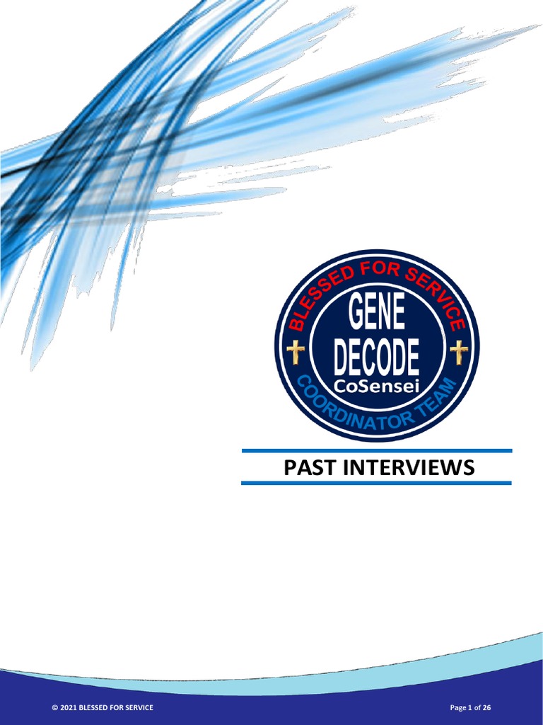 Gene Decode Interviews - Oct 7, 2021 | PDF