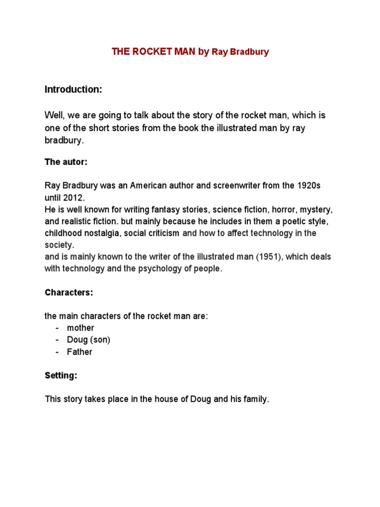 The Rocket Man Summary | PDF