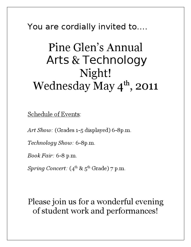 Arts Night Flyer | PDF