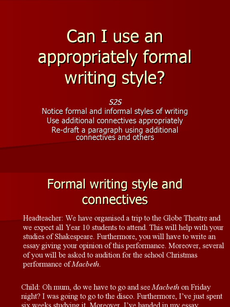 Caniusean Appropriately Formal Writing Style? | PDF | Characters In ...