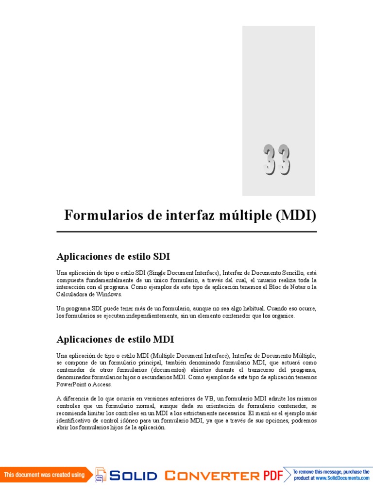Formularios MDI en Visual Basic .NET | PDF | Ventana (informática) | Básico