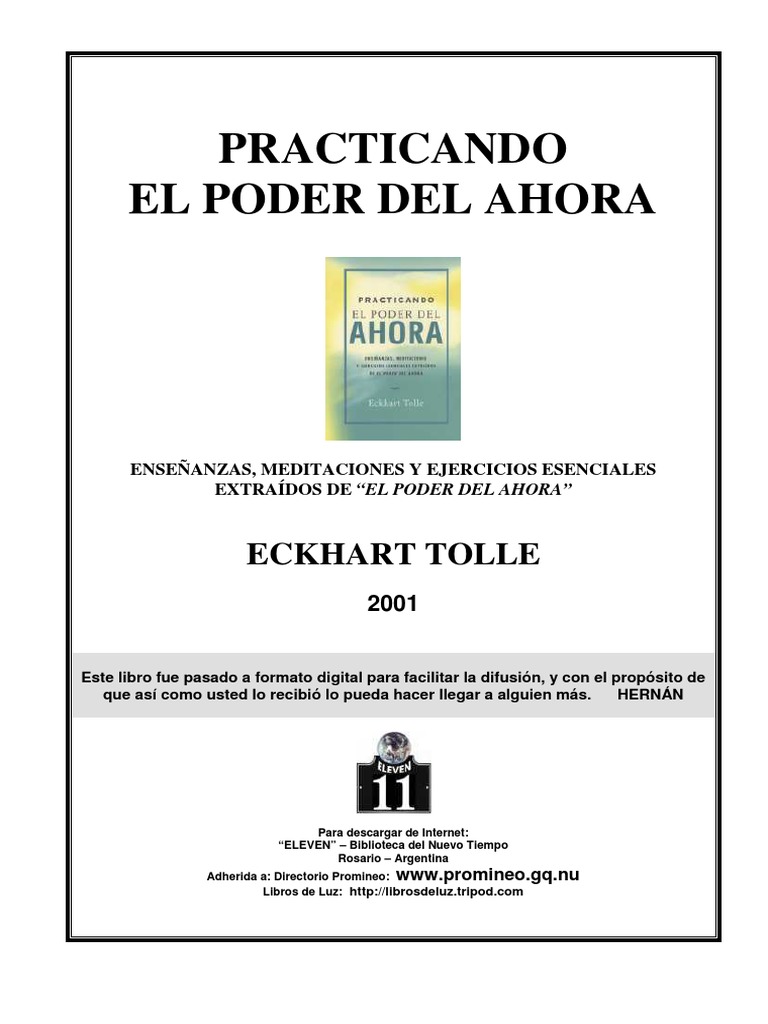 Eckhart Tolle-Practicando El Poder Del Ahora | PDF