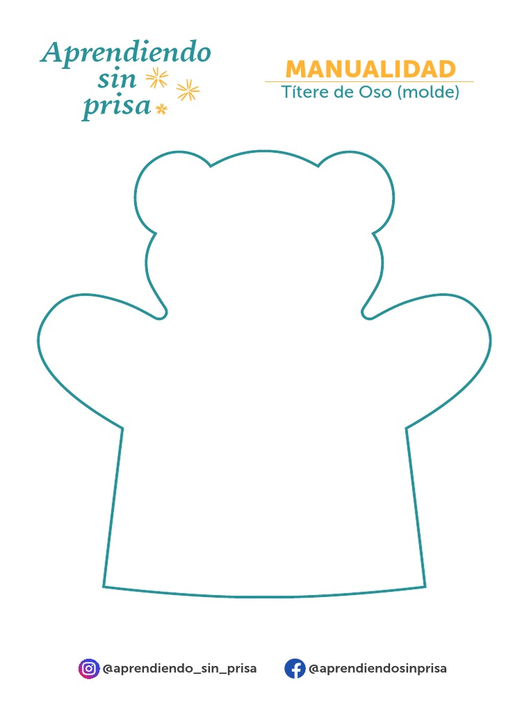Molde Títere Oso | PDF