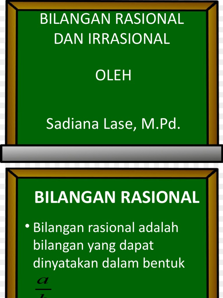 BILANGAN RASIONAL DAN IRASIONAL | PDF
