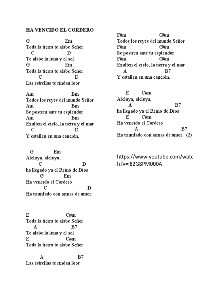 Ha Vencido El Cordero | PDF