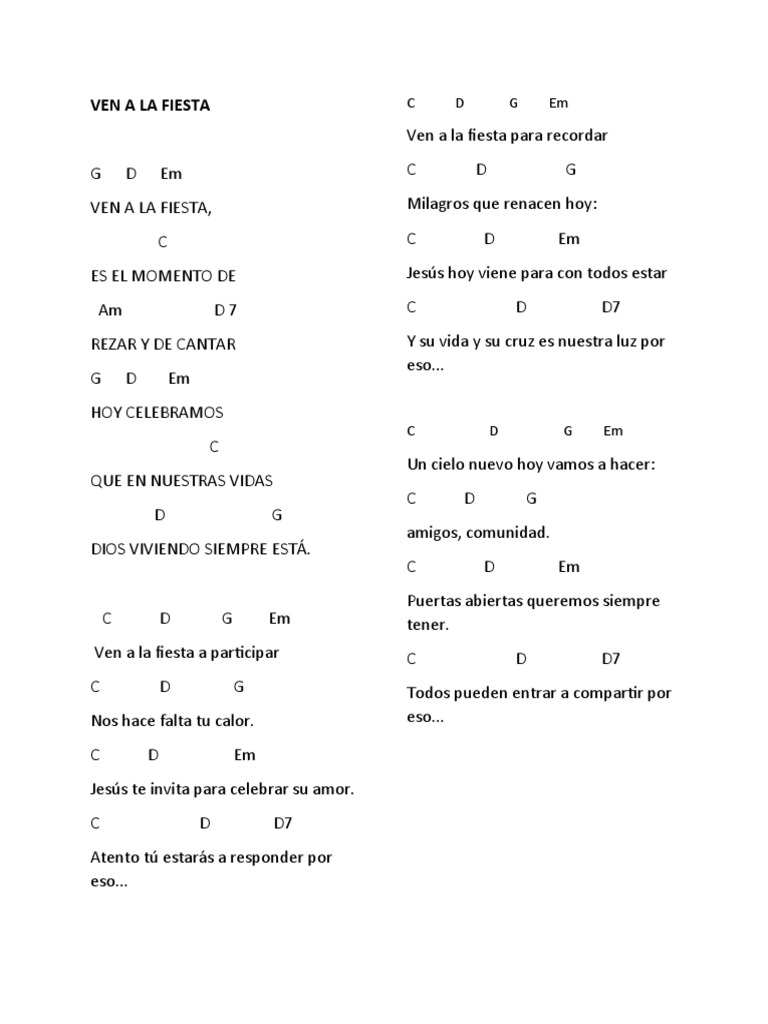 Ven A La Fiesta | PDF
