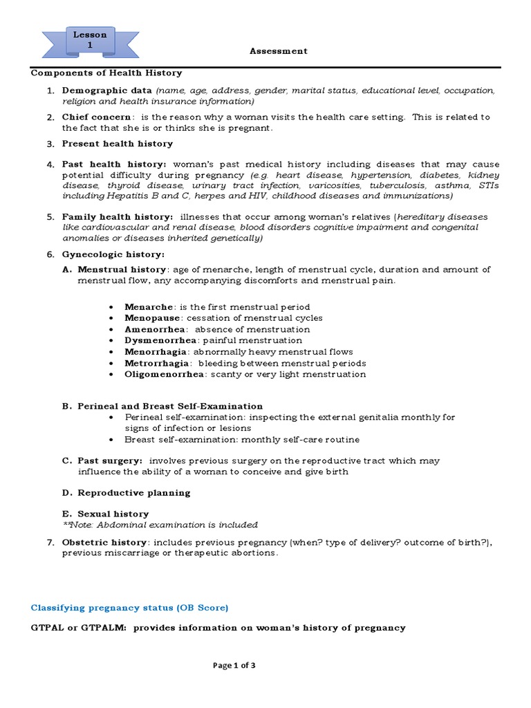 MCN Rle Lesson 1 | PDF | Pregnancy | Body Mass Index