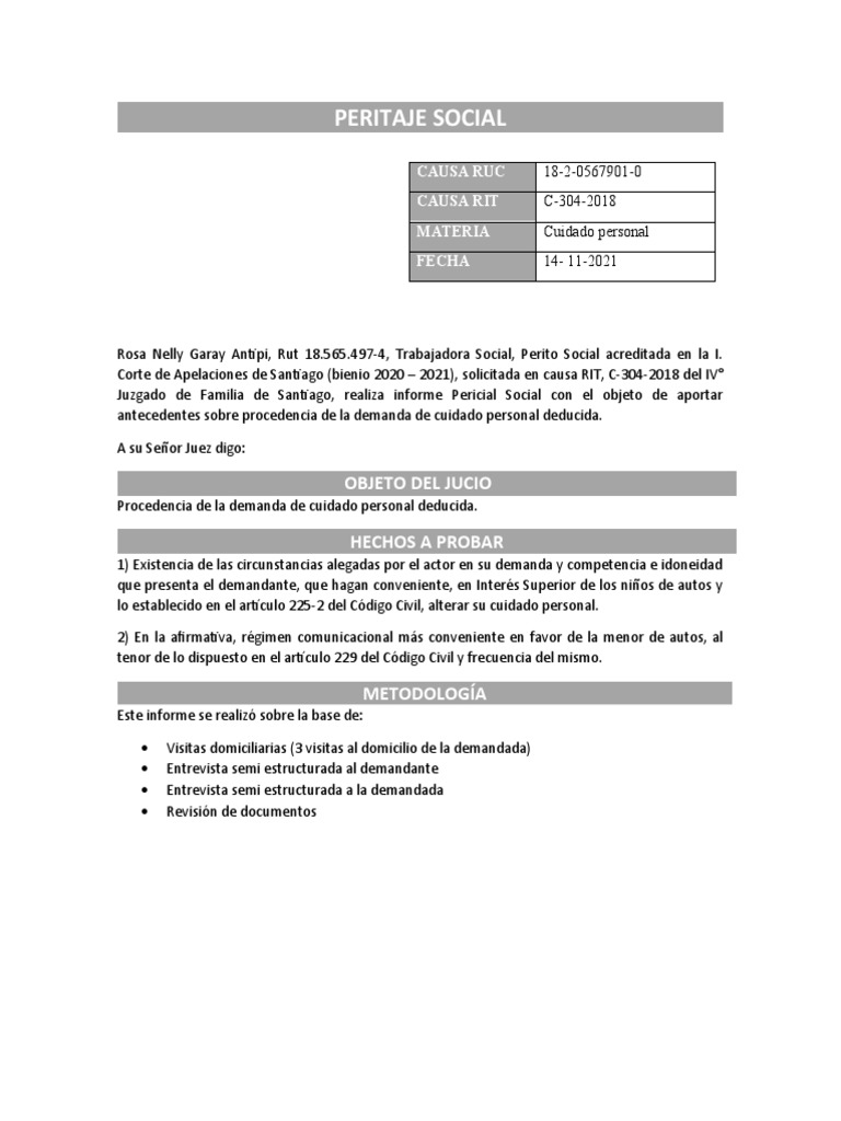 Peritaje Social | PDF | Justicia | Crimen y violencia