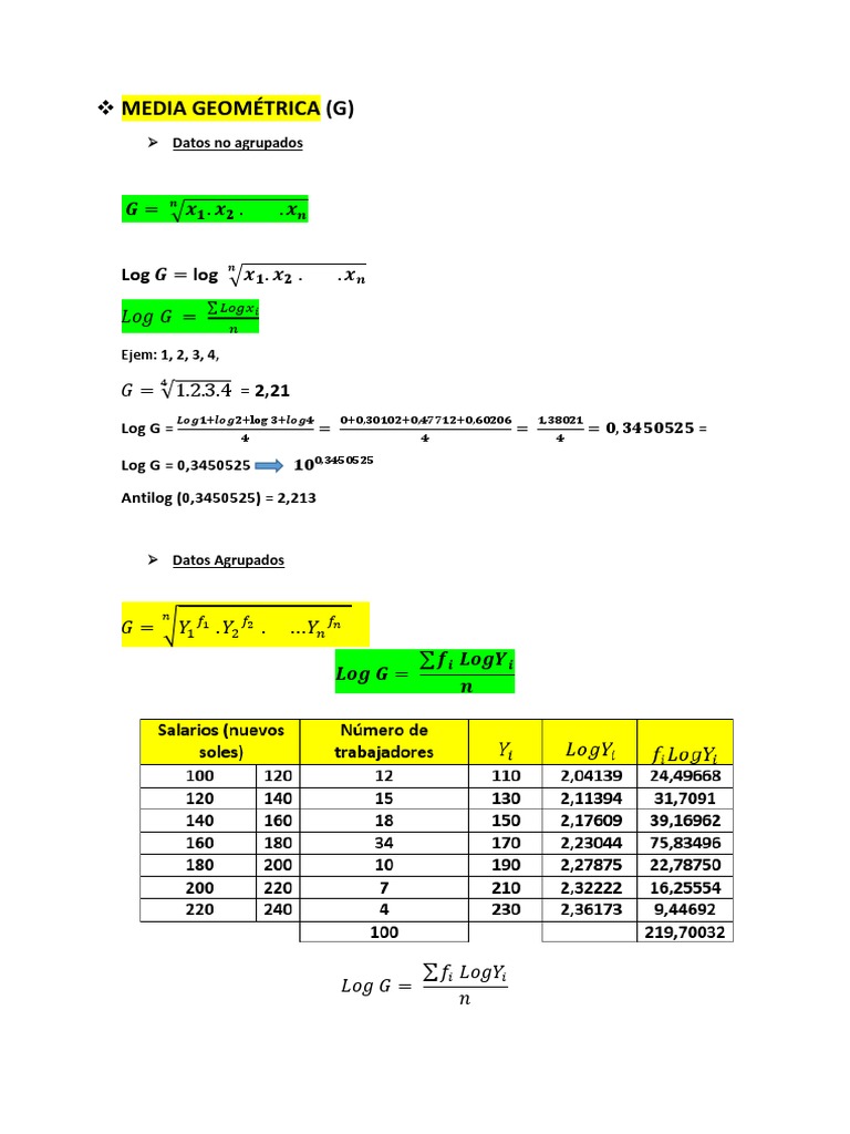 Media, Mediana, Moda, Media Cuadratica Estadistica PDF | PDF