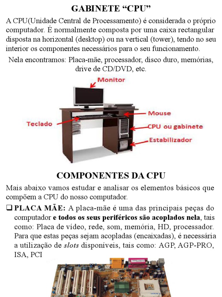 Os principais componentes da CPU e suas funções | PDF | Memória de ...