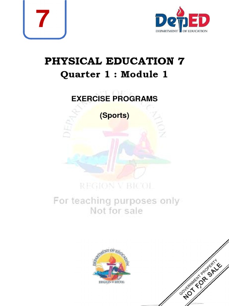 Grade 7 - PE Q1 Module 1 | PDF | Heart Rate | Physical Fitness