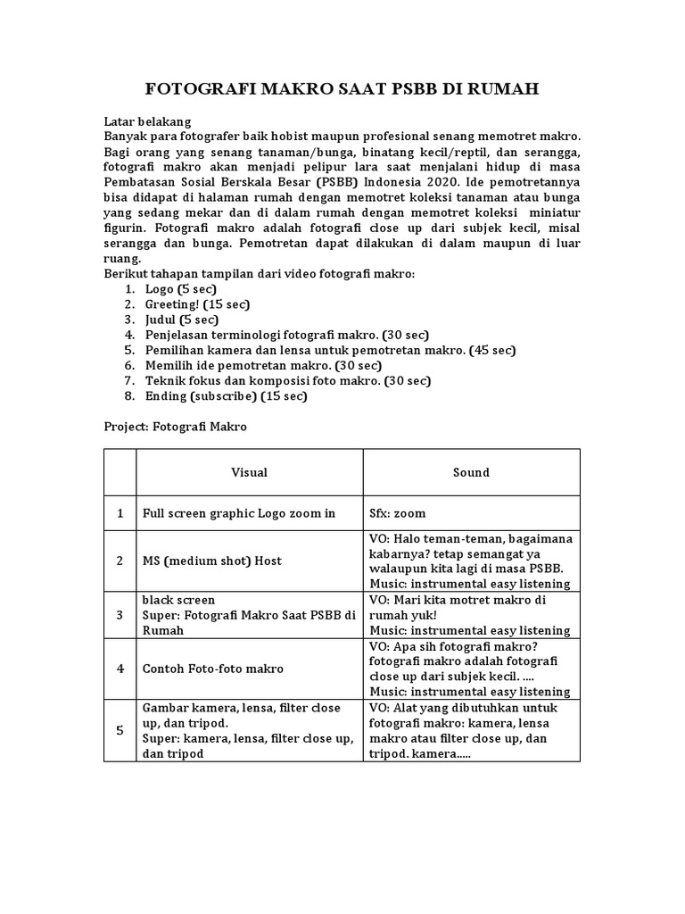 Contoh Naskah Video Tutorial | PDF