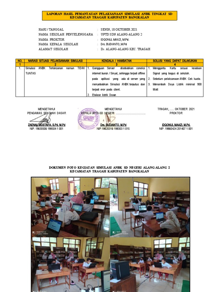 Laporan Simulasi Anbk | PDF