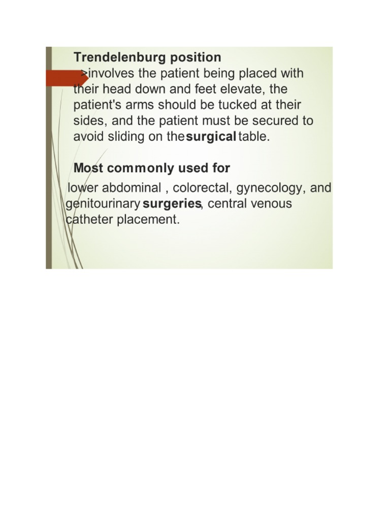 Trendelenburg Position | PDF