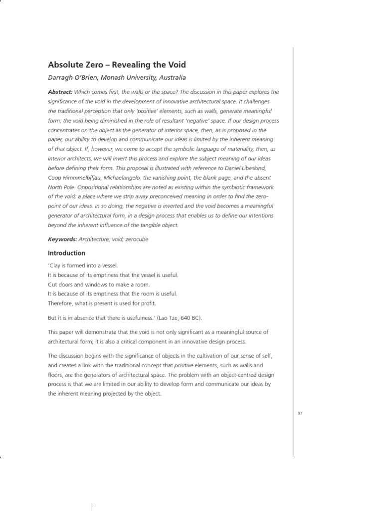 Absolute Zero - Revealing The Void | PDF | Area | Infinity