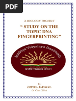 Class 12 DNA Fingerprinting Project | PDF | Dna Profiling | Dna