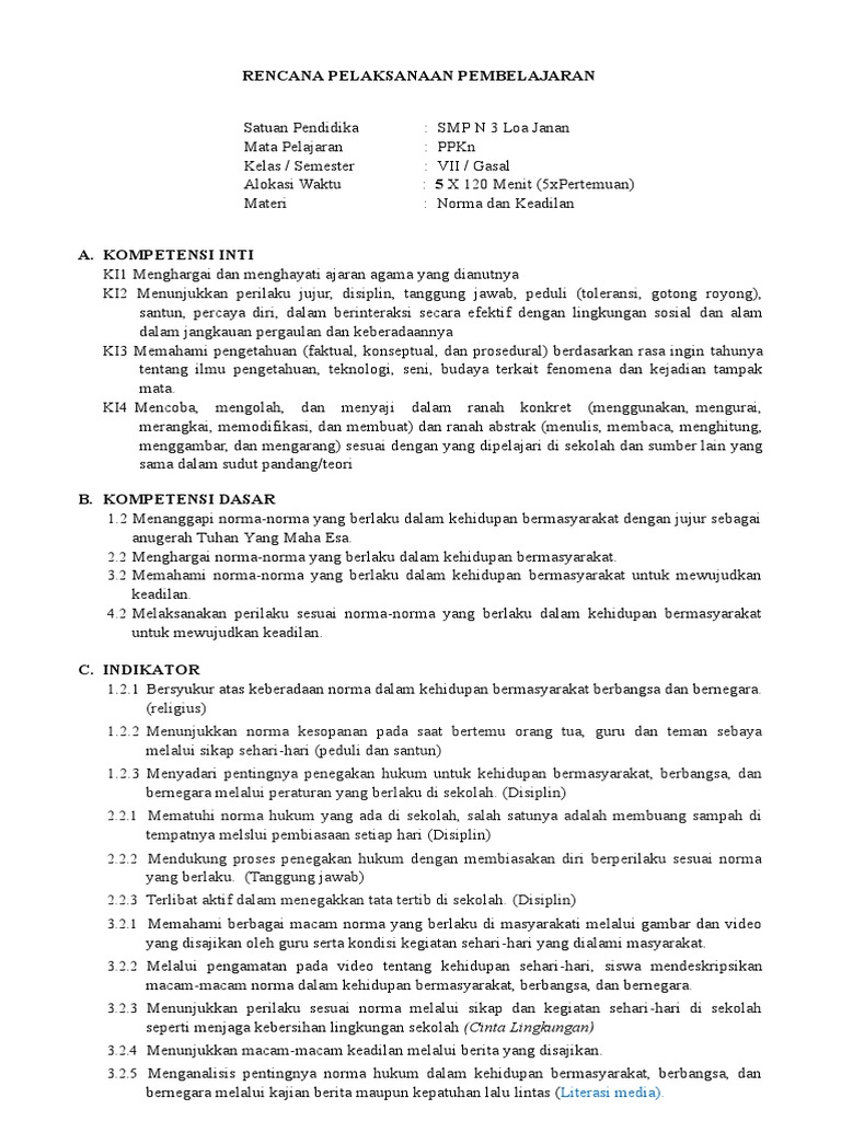 2.-RPP Adiwiyata PKN 2020 | PDF