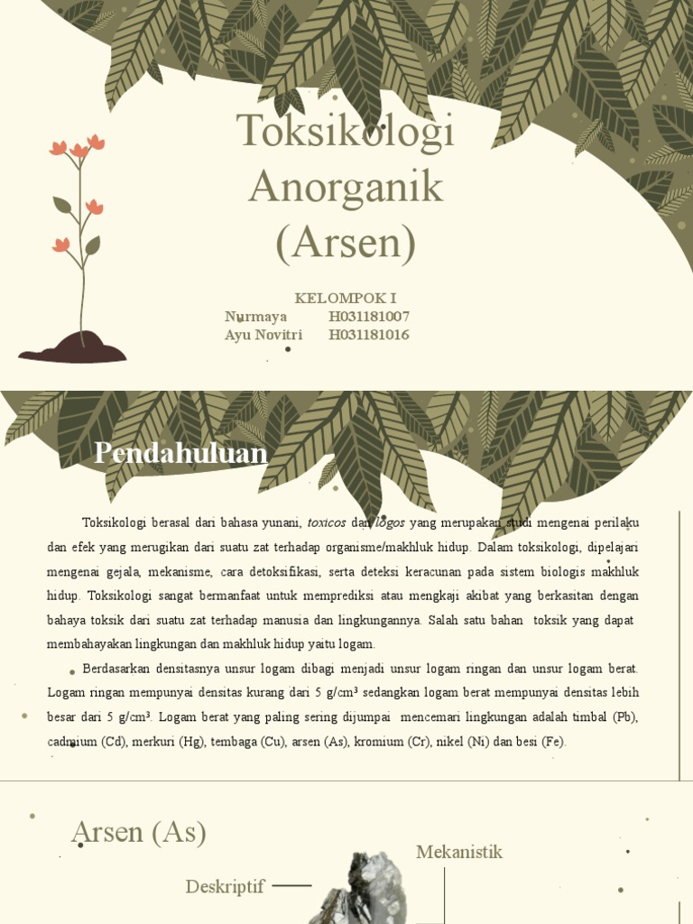 TOKSIKOLOGI KELOMPOK 1 (LOGAM BERAT As (Arsen) ) | PDF