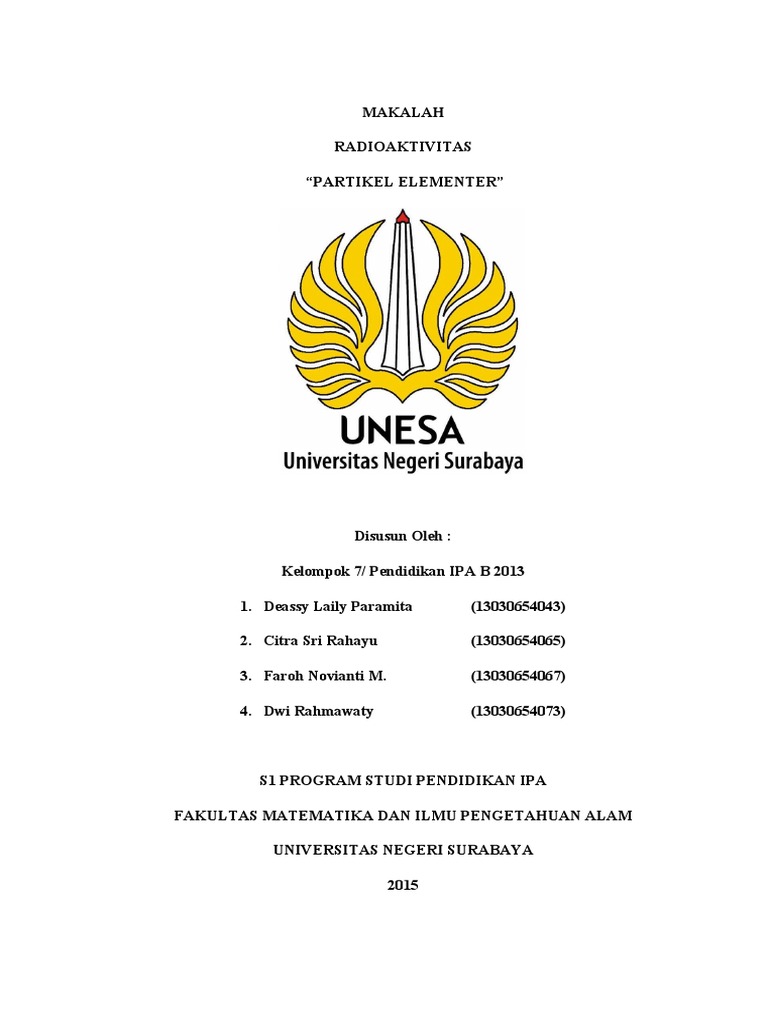 Partikel Elementer dalam Radioaktivitas | PDF | Sains & Matematika