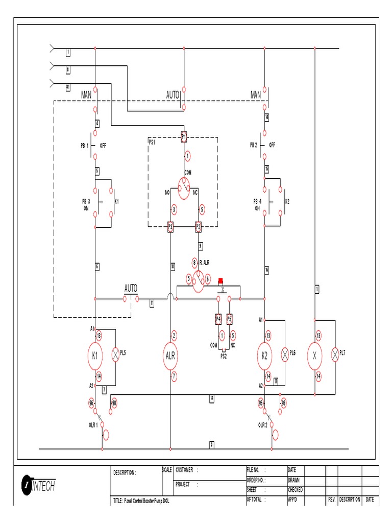 Panel Control Booster Pump Dol 1 | PDF
