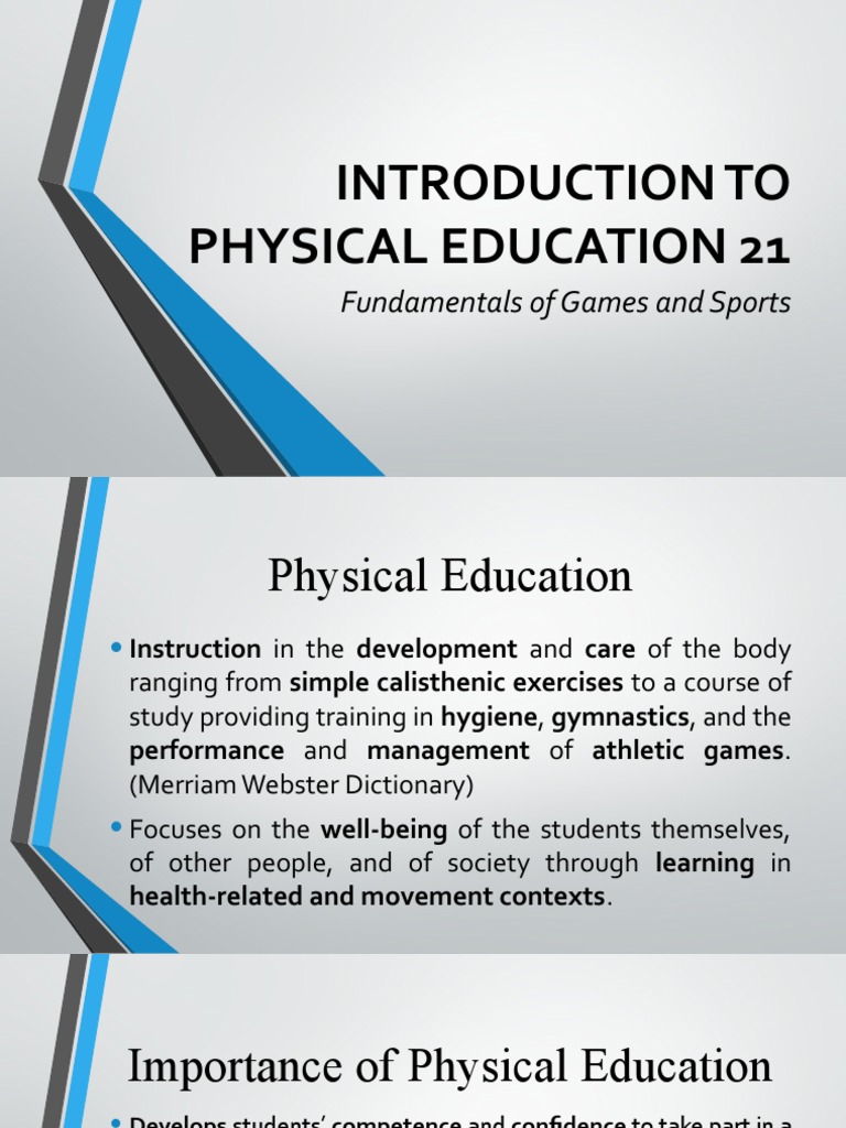Introduction To Physical Education 21 101 | PDF | Physical Education ...