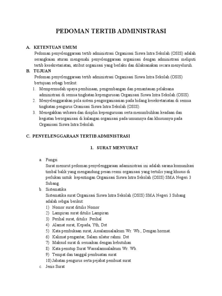 Materi Tertib Administrasi | PDF