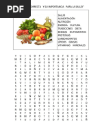 Sopa de Letras: Alimentos Saludables | PDF | Cocina, comidas y vino