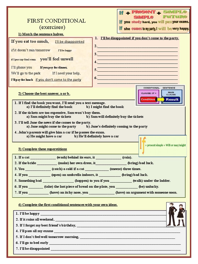 Conditional 1-Exercises-Grammar-Drills-Grammar-Guides-Tests | PDF