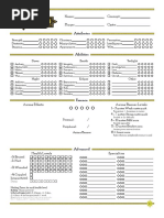 Rifts - Character Sheet | PDF | Role Playing | Entertainment