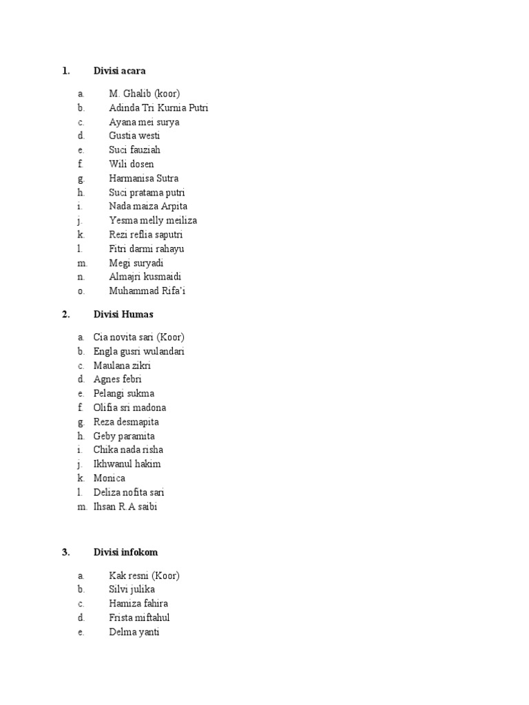 Panitia Imapes | PDF