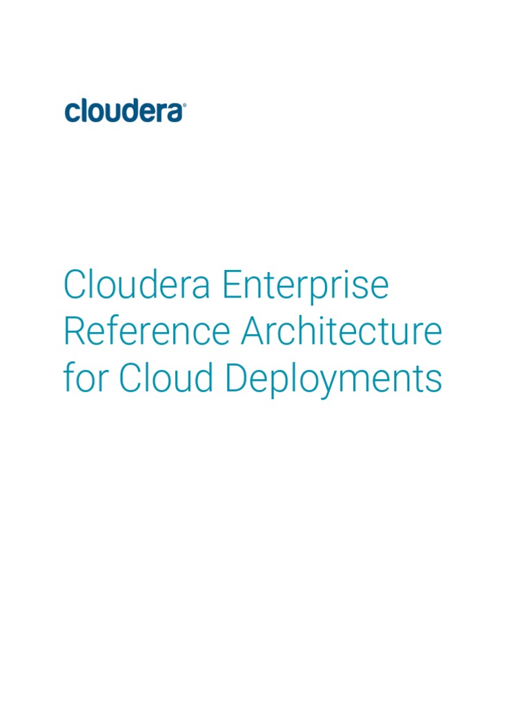 Cloudera Ref Arch Generic Cloud | PDF | Cloud Computing | Apache Hadoop